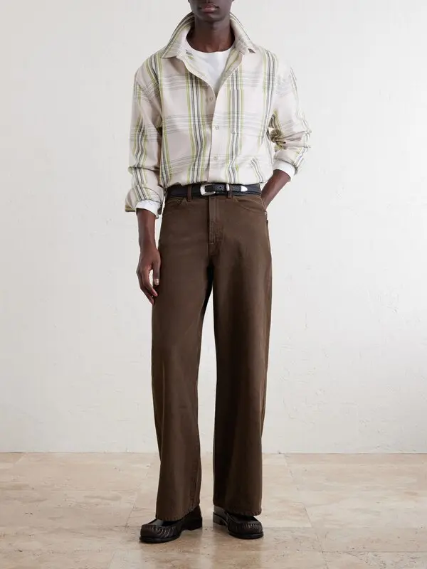 THE ELDER STATESMAN Wide-leg Organic Jeans - Brown
