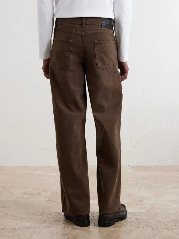 THE ELDER STATESMAN Wide-leg Organic Jeans - Brown