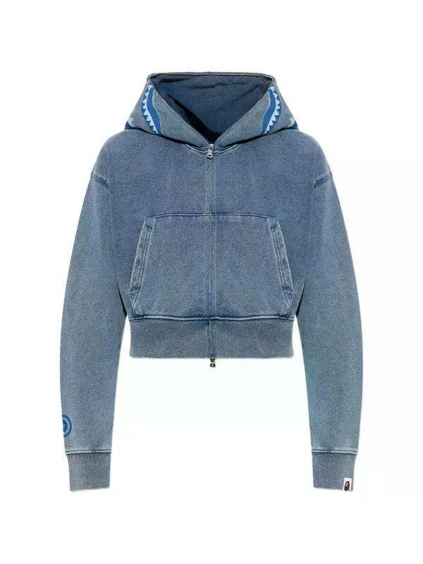 A BATHING APE Shark Cropped Hoodie