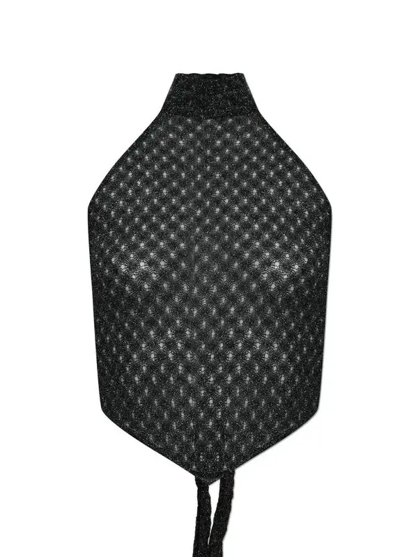 Missoni Lamé Viscose Halter Top With Spiderweb Motif