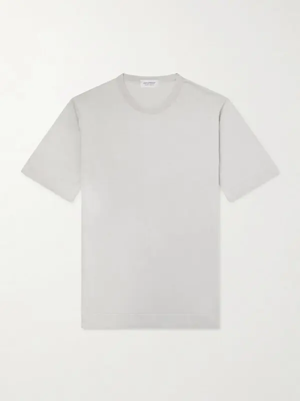 John Smedley Lorca Slim-fit Sea Island Cotton T-shirt - Gray