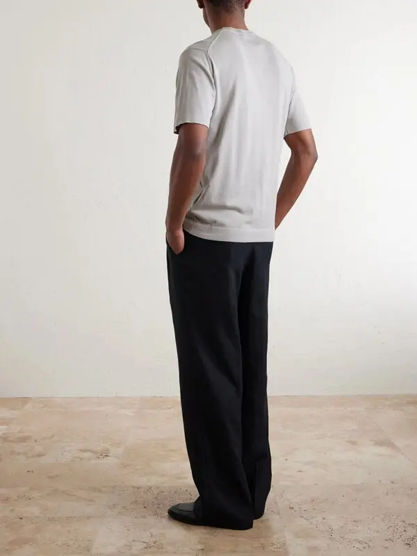John Smedley Lorca Slim-fit Sea Island Cotton T-shirt - Gray