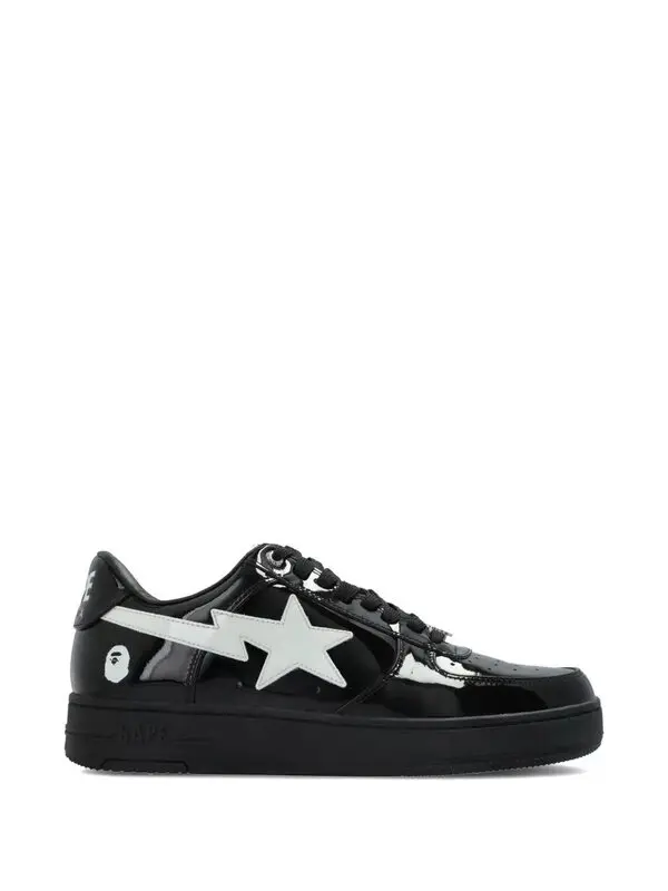 A BATHING APE 1 M2 Leather Sneakers - Black