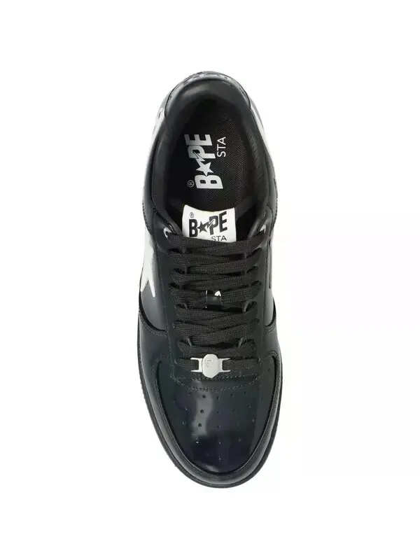 A BATHING APE 1 M2 Leather Sneakers - Black
