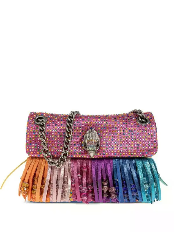 Kurt Geiger Mini Kensington Fringed Shoulder Bag - Pink