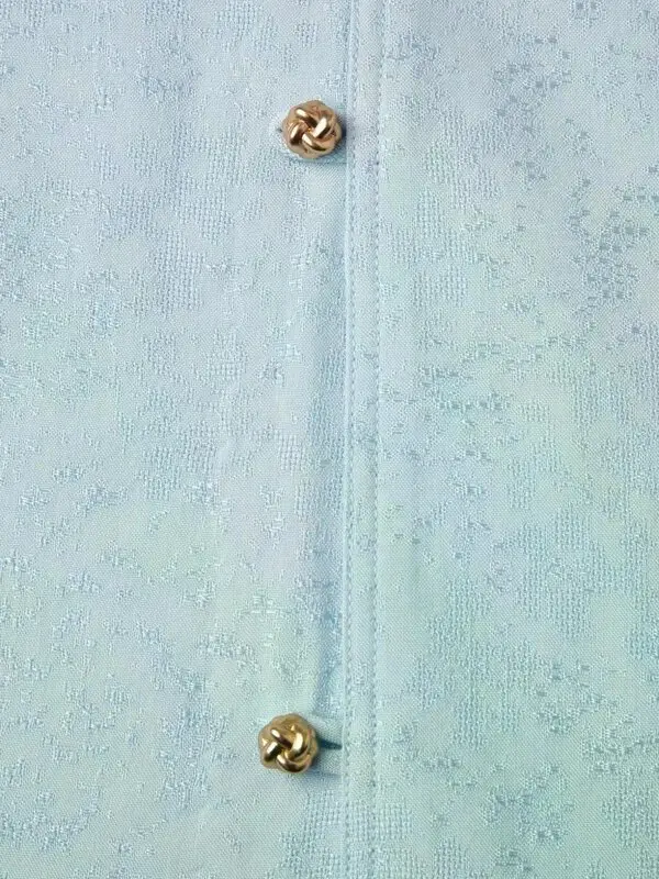 Shanghai Tang Jacquard-effect Blouse - Blue