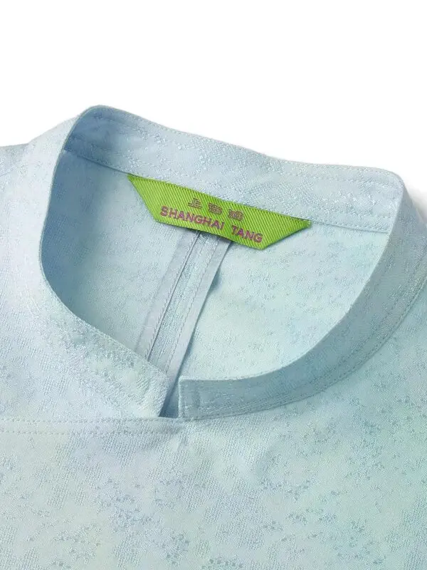 Shanghai Tang Jacquard-effect Blouse - Blue