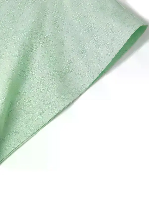 Shanghai Tang Tang Jacquard Asymmetric Dress - Green