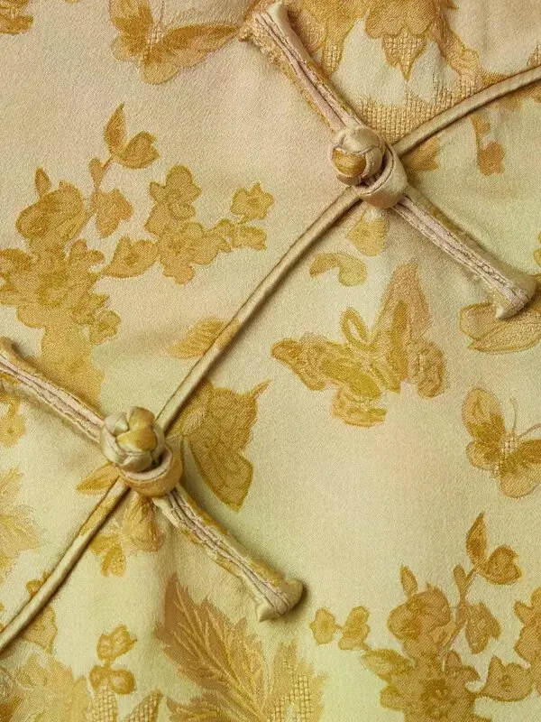 Shanghai Tang Qipao Midi Dress - Neutrals