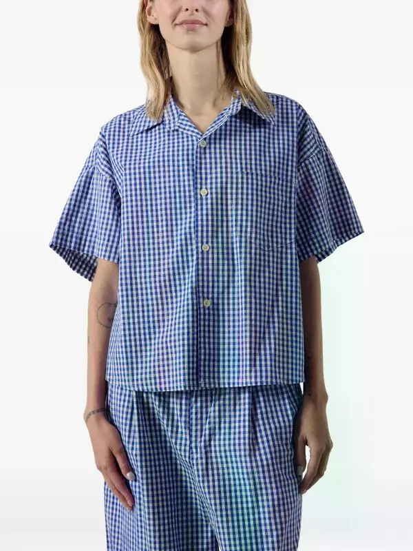 American Vintage Gingham Check Short-sleeve Shirt
