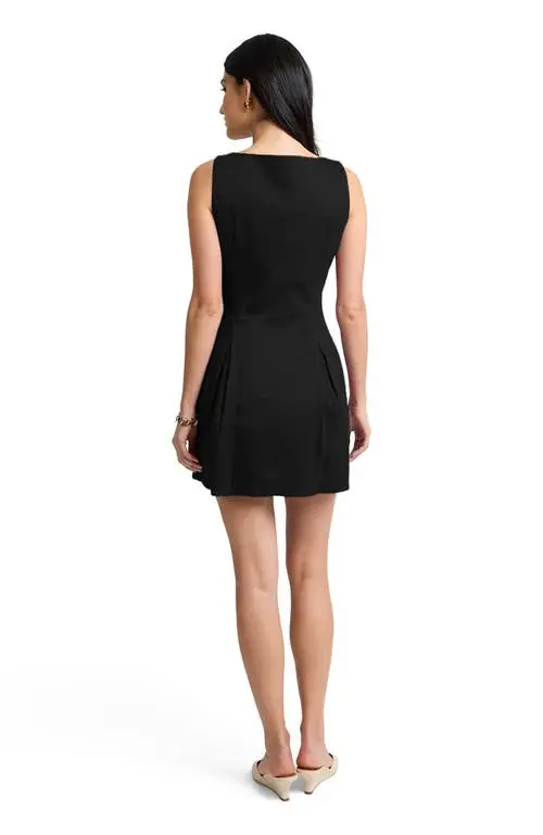 Onia Boatneck Button-front Dress - Black