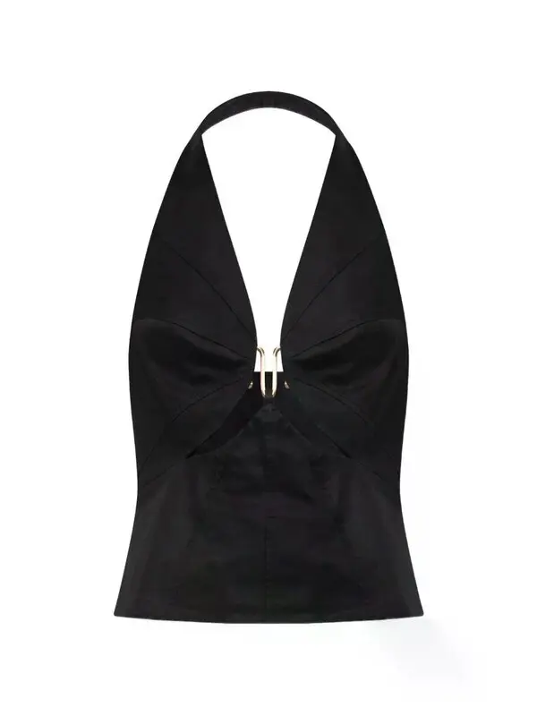 Cult Gaia Elorae Halterneck Top - Black
