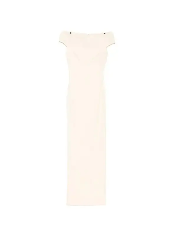 Solace London Kyra Off-the-shoulder Maxi Dress - Neutrals
