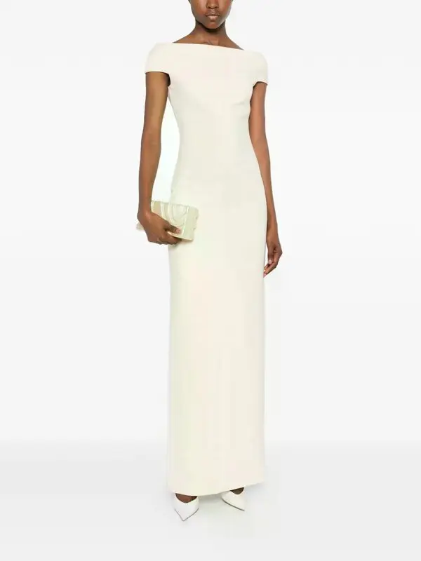 Solace London Kyra Off-the-shoulder Maxi Dress - Neutrals