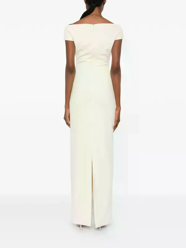 Solace London Kyra Off-the-shoulder Maxi Dress - Neutrals