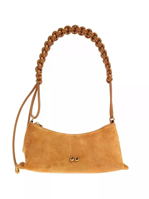 Cult Gaia Osa Braided-handle Suede Shoulder Bag - Orange