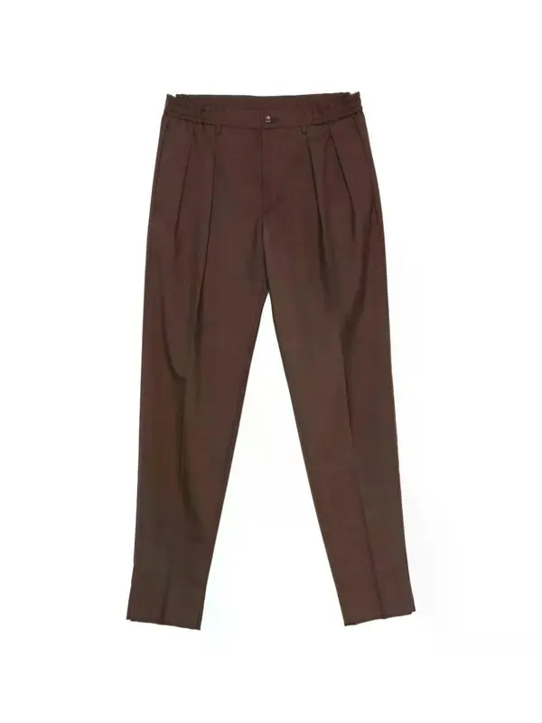 Tagliatore Pleated Trousers - Brown