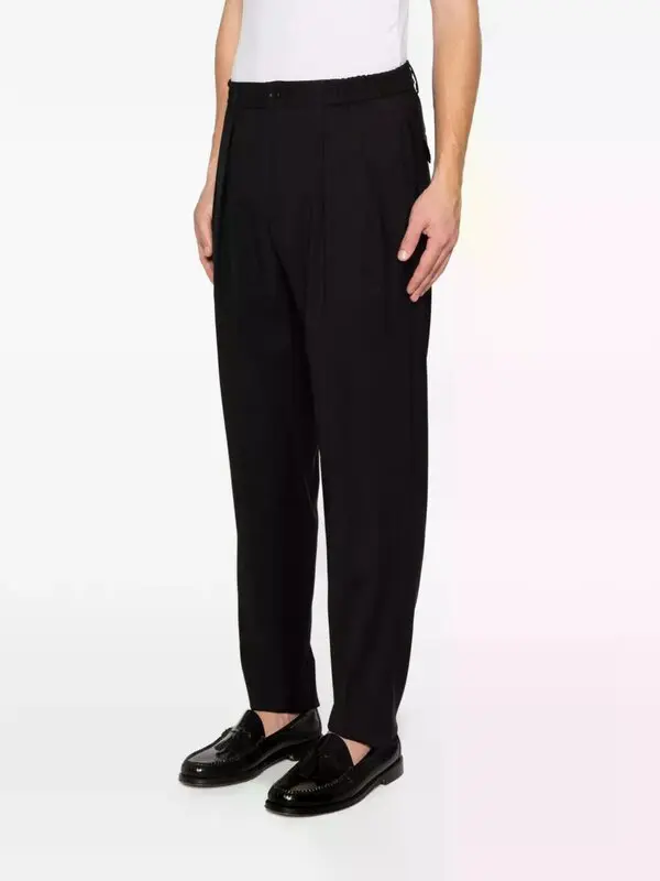 Tagliatore Pleated Elasticated-waistband Trousers - Black