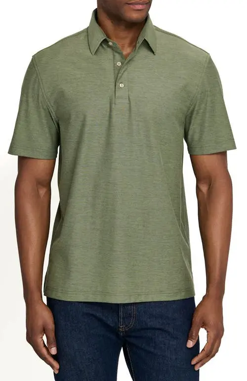 BROOKLYN BRIGADE Solid Mapleton Luxe Cross Dyed Polo - Green