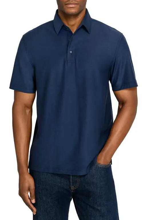 BROOKLYN BRIGADE Solid Mapleton Luxe Cross Dyed Polo - Navy
