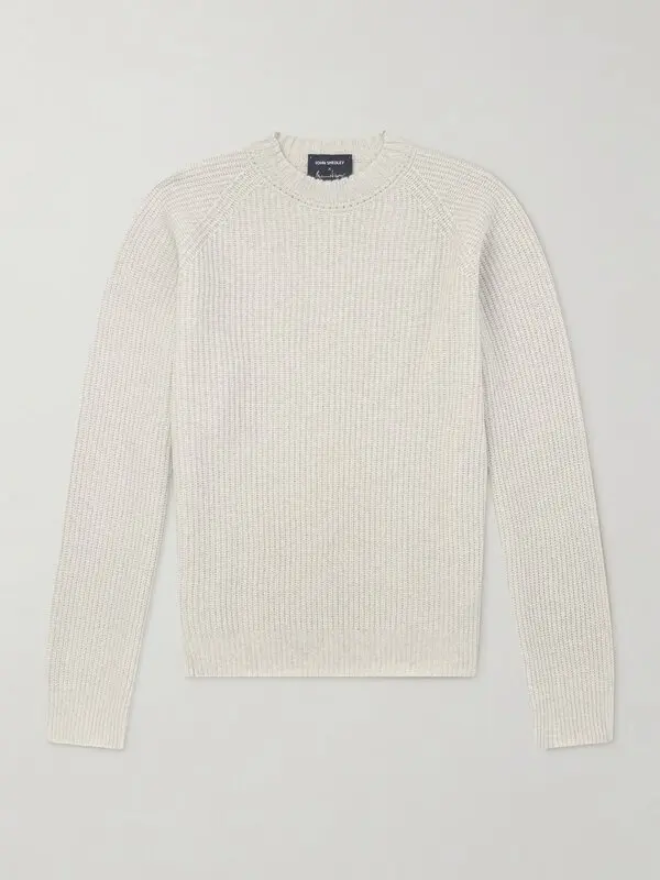 John Smedley Bill Nighy Cashmere And Wool-blend Sweater