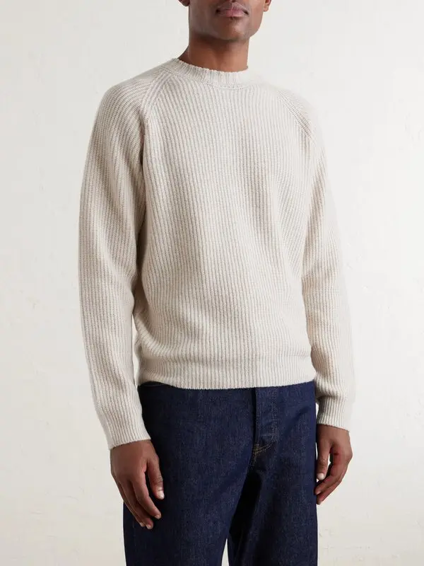 John Smedley Bill Nighy Cashmere And Wool-blend Sweater