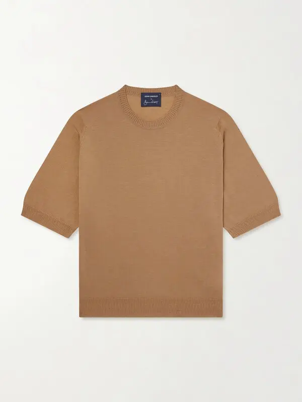 John Smedley Bill Nighy Knitted Merino Wool T-shirt