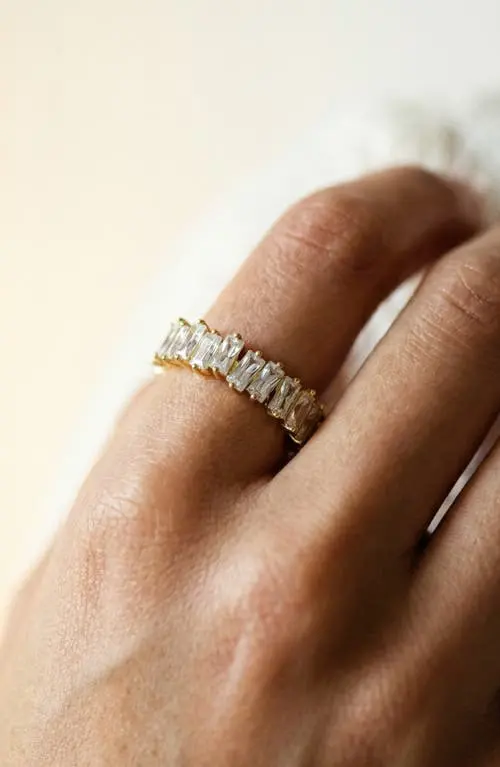 Argento Vivo Cubic Zirconia Baguette Band Ring