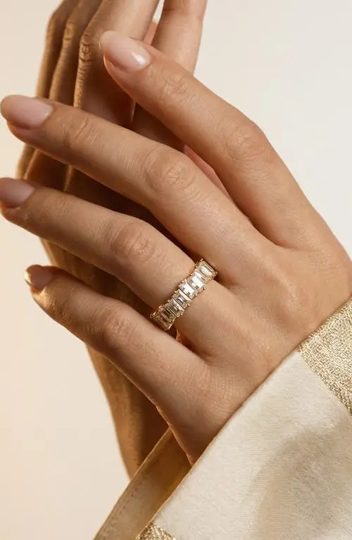 Argento Vivo Cubic Zirconia Baguette Band Ring