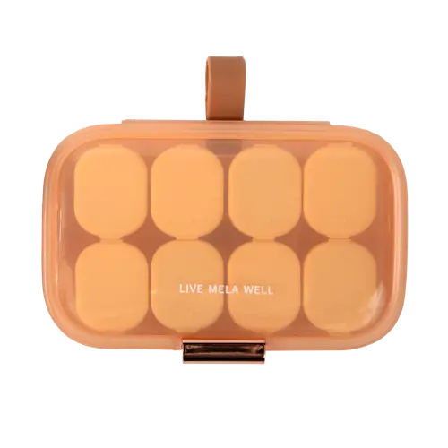 MELA VITAMINS Weekly Vitamin Case - Peachy Coral
