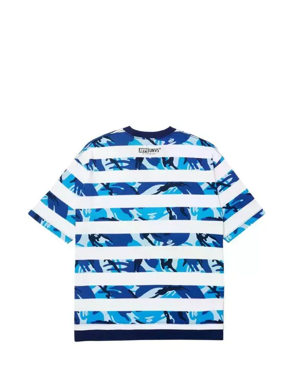AAPE BY *A BATHING APE Moonface Camo-striped T-shirt