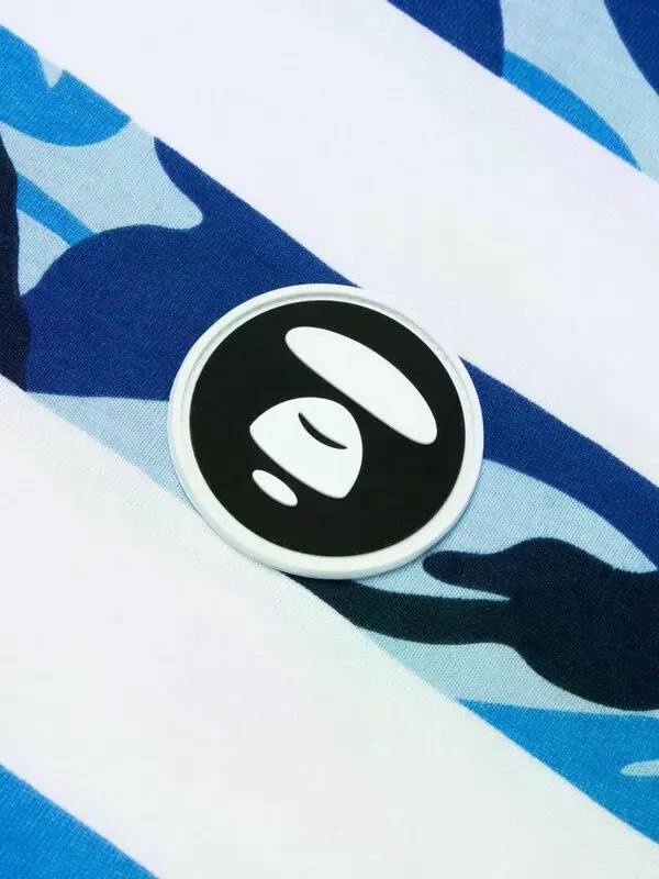 AAPE BY *A BATHING APE Moonface Camo-striped T-shirt