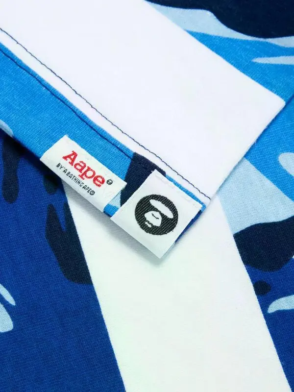 AAPE BY *A BATHING APE Moonface Camo-striped T-shirt