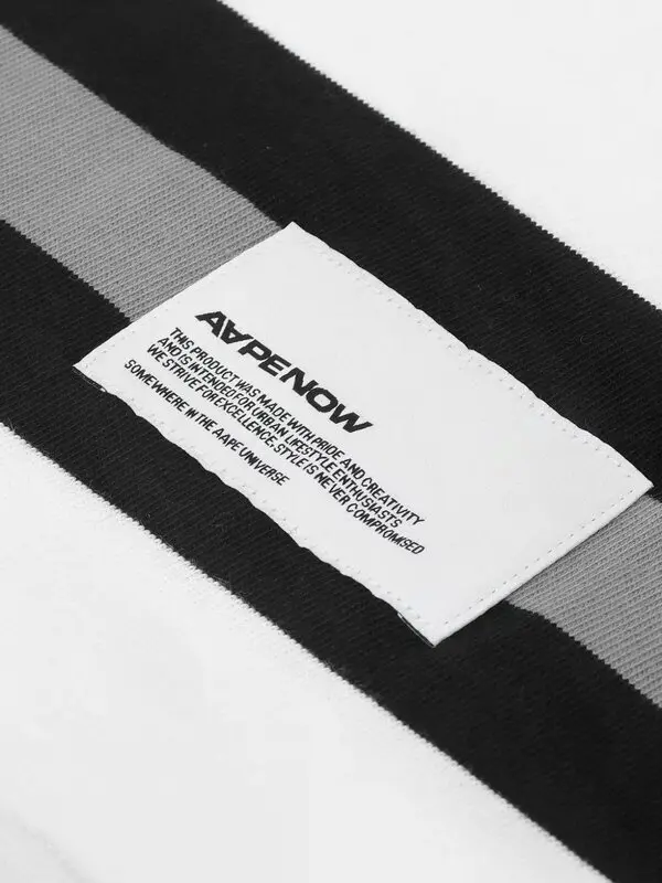 AAPE BY *A BATHING APE Moonface Striped Long-sleeve T-shirt