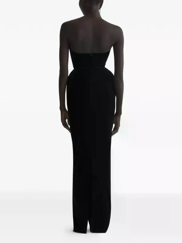 MUGLER Velvet Gown - Black
