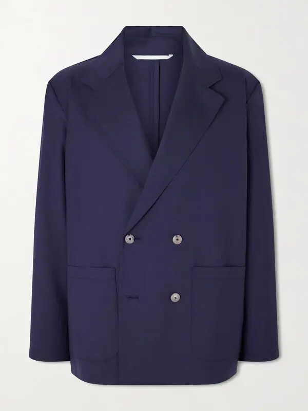 De Bonne Facture Double-breasted Wool Suit Jacket