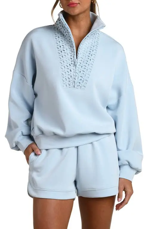 La Blanca Cloudset Lounge Half Zip Top - Drift