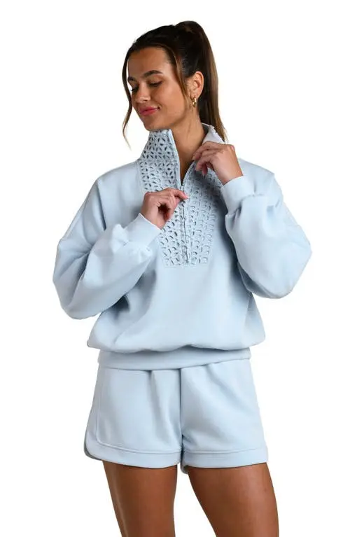 La Blanca Cloudset Lounge Half Zip Top - Drift