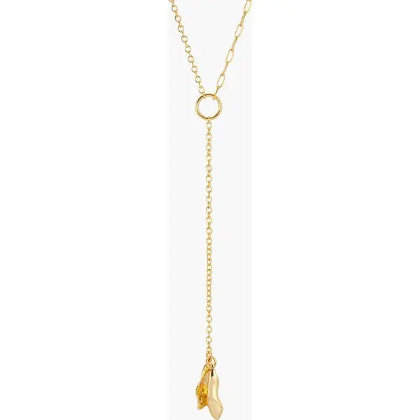YOJ Lasa Lariat Mix Chain Necklace - Gold
