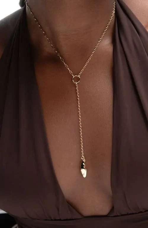YOJ Lasa Lariat Mix Chain Necklace