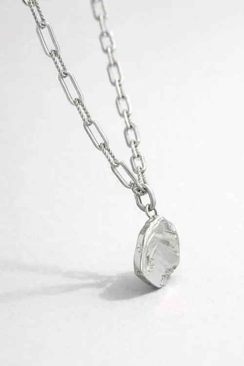 YOJ Molten Plate Pendant Necklace