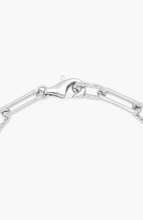 YOJ Oto Rope Detail Chain Bracelet In Plated Metal