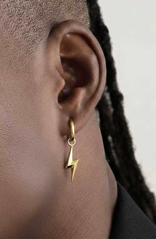 YOJ Lightning Single Hoop Earring
