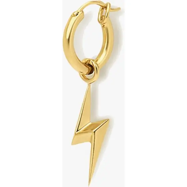 YOJ Lightning Single Hoop Earring - Gold