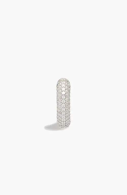 YOJ Pave Crystal Huggie Hoop Earring
