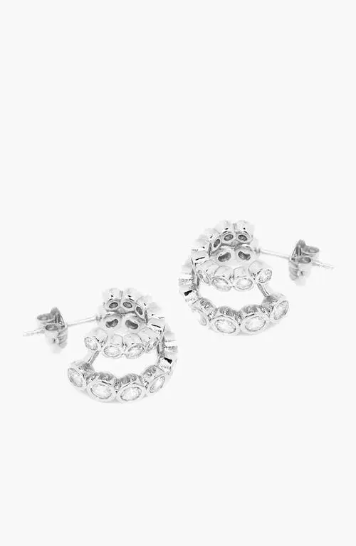 YOJ Averto Mini Crystal Double Hoop Earrings