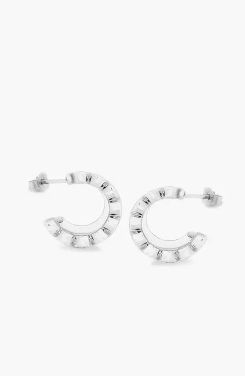 YOJ Averto Mini Crystal Double Hoop Earrings