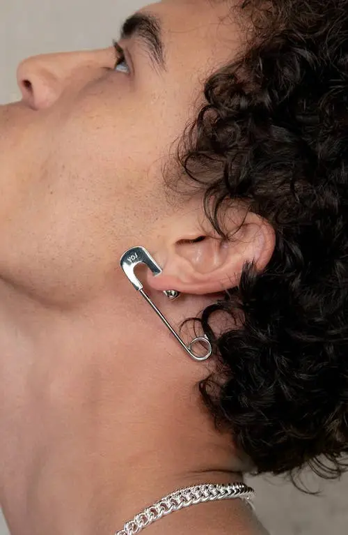 YOJ Pin Hoop Earring