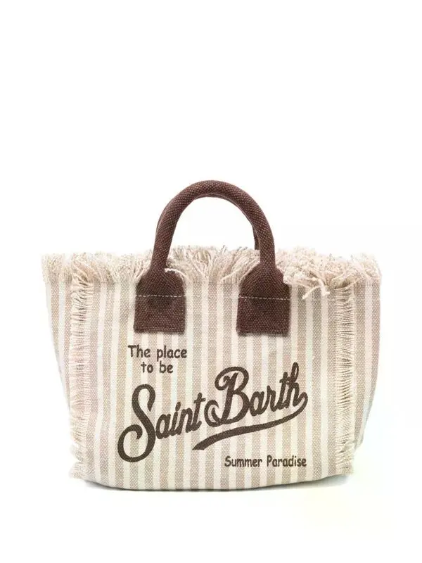 MC2 SAINT BARTH Mini Vanity Striped Tote - Neutrals