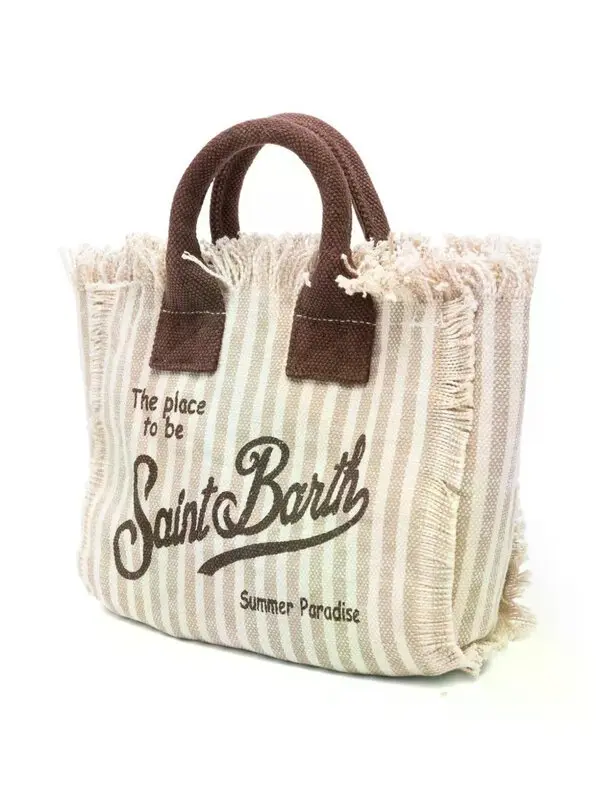 MC2 SAINT BARTH Mini Vanity Striped Tote - Neutrals